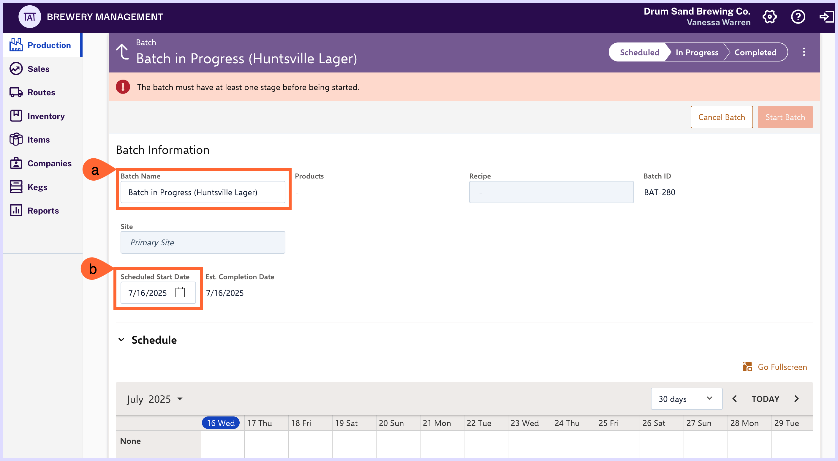 ABM: Adding Batches In Progress