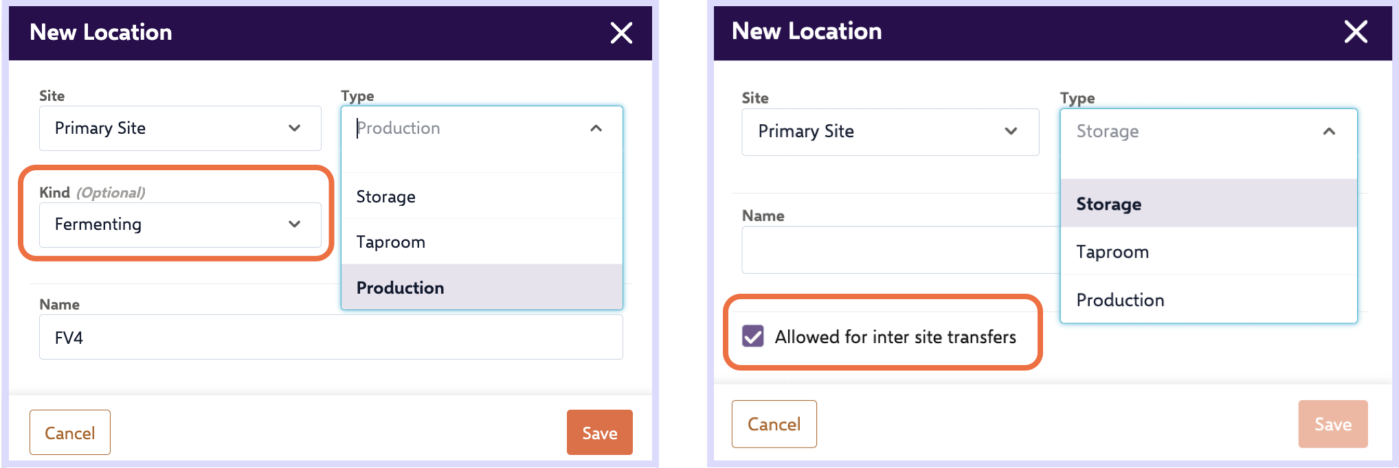 ABM Sites & Inventory Locations