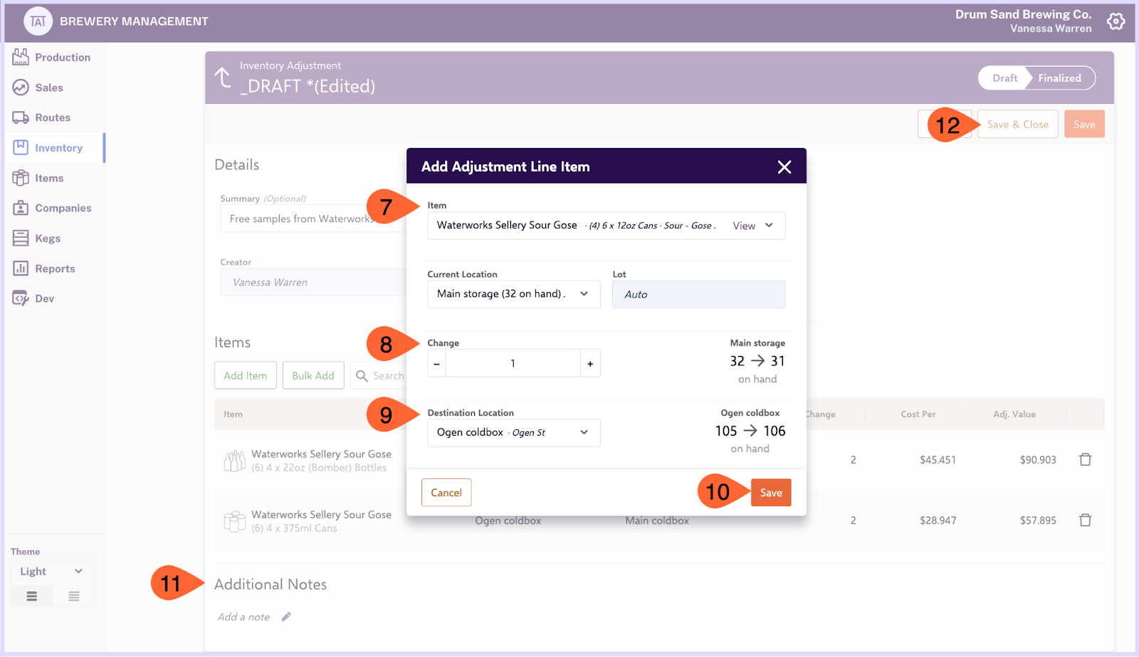 ABM Inventory Adjustments